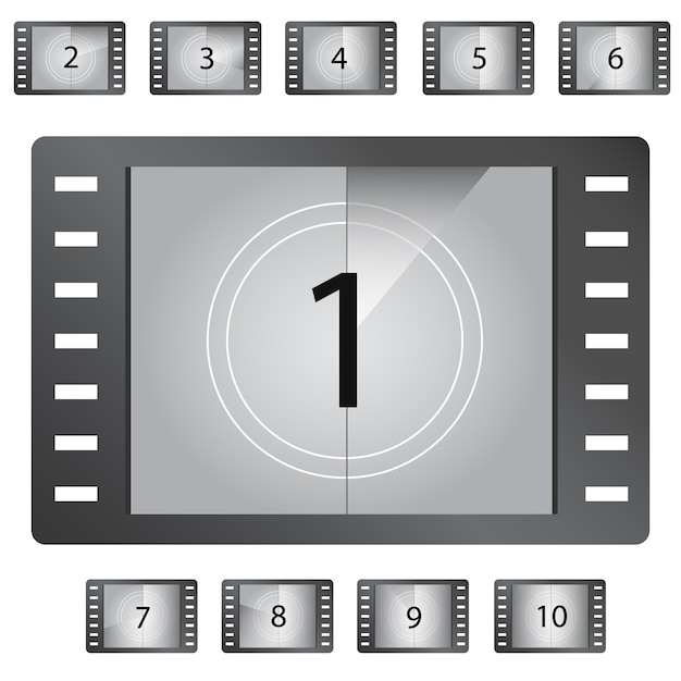 Countdown Timer on Vintage Film Strip Background | Jiffy Designs