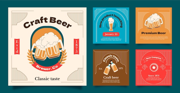 Vibrant Collection of Craft Beer Branding and Promotional Designs ...
