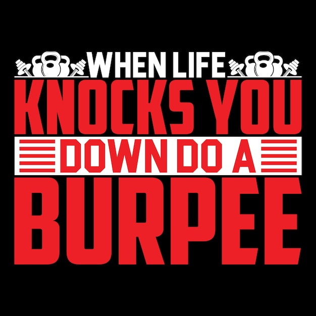 Motivational Workout Poster with Burpee Fitness Slogan | Jiffy Designs