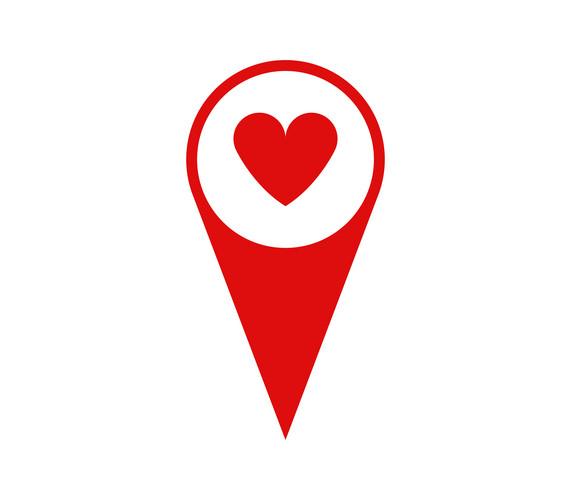 Gps Heart Icon | Jiffy Designs