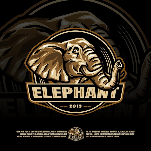 Majestic Elephant Emblem with Bold Typography | Jiffy Designs