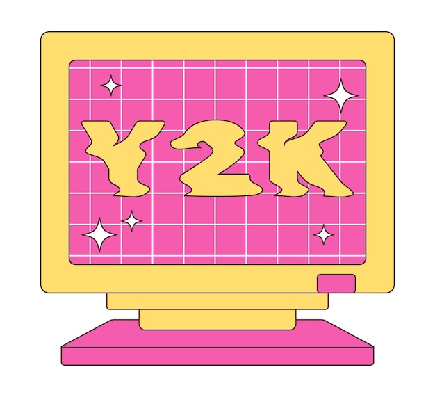 Vibrant Y2K-Inspired Computer Monitor Display | Jiffy Designs