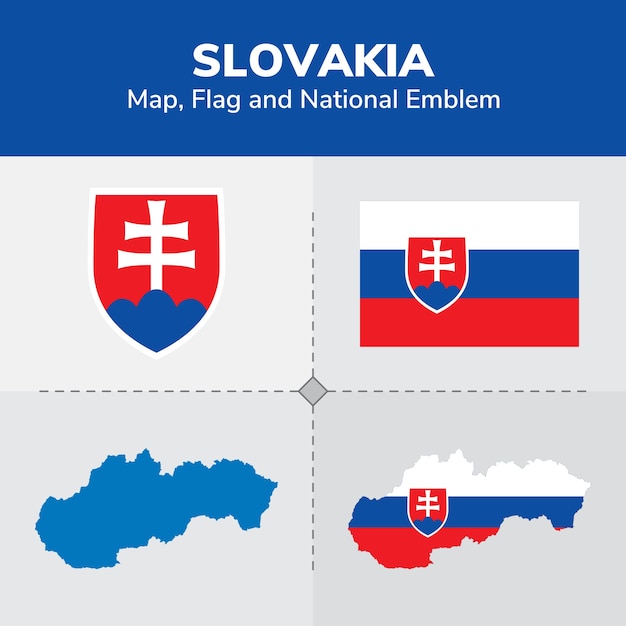 Patriotic Symbols of Slovakia: Map, Flag, and National Insignia | Jiffy ...