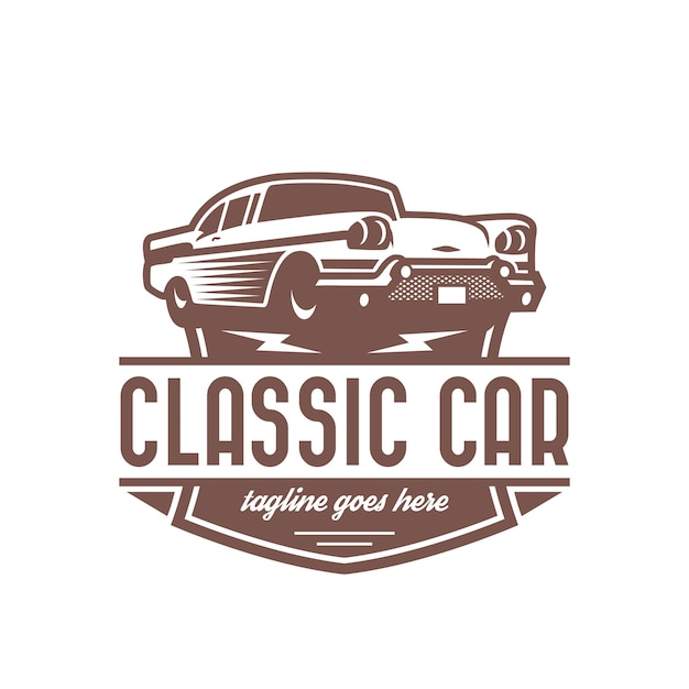 Vintage Muscle Car Emblem with Classic Design | Jiffy Designs