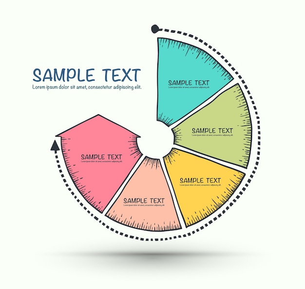 Vibrant Pie Chart with Textured Segments and Circular Design | Jiffy ...