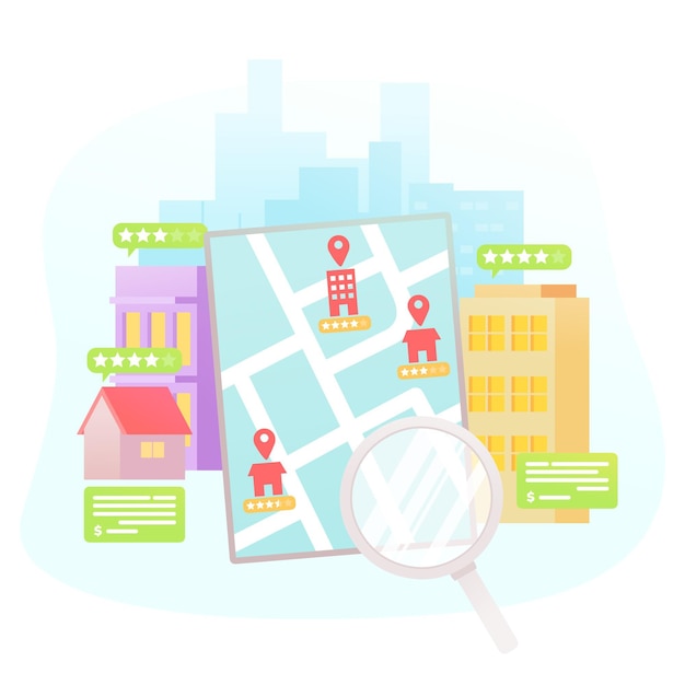 Vibrant City Map with Navigation Icons and Data Visualizations | Jiffy ...