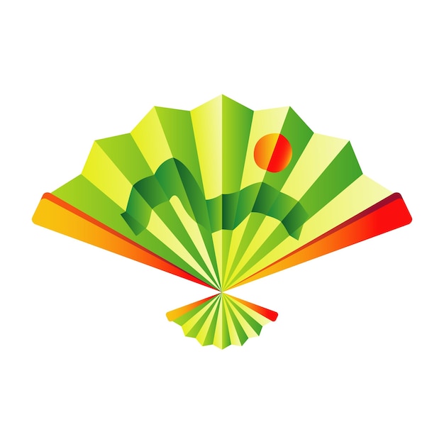 Vibrant Geometric Fan with Radiant Sunburst Design | Jiffy Designs