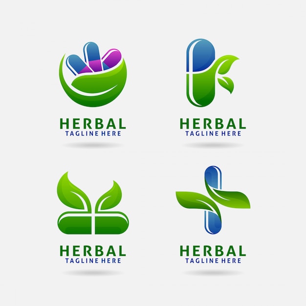 Vibrant Herbal Leaf Logos with Soothing Color Palette | Jiffy Designs