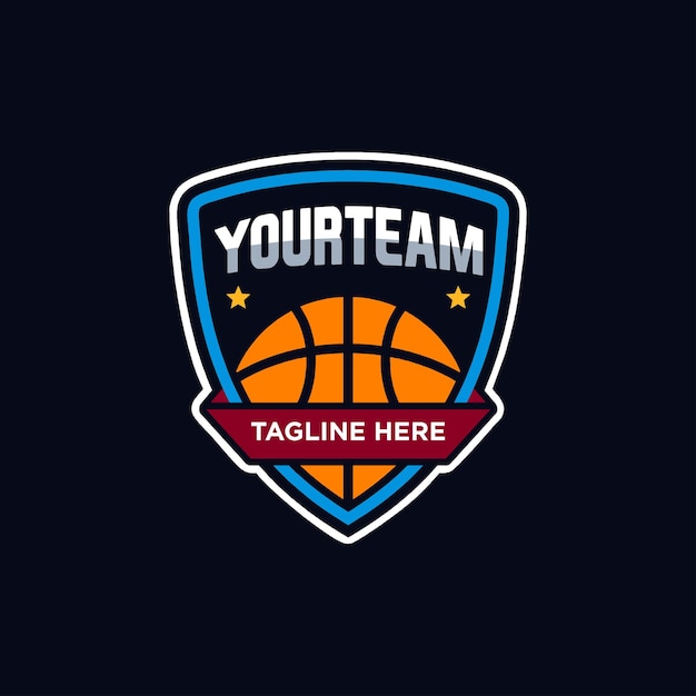 Vibrant Basketball Team Logo with Customizable Tagline | Jiffy Designs