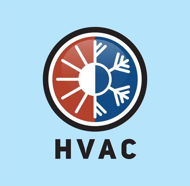 Vibrant HVAC Symbol with Stylized Sun and Arrows | Jiffy Designs