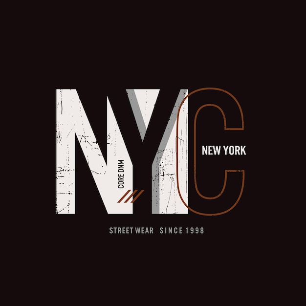 Vintage New York City Street Wear Logo on Dark Background | Jiffy Designs