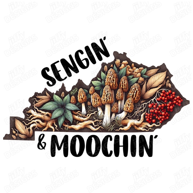 'Sengin' & Moochin'' Kentucky State Outline Filled with Local ...