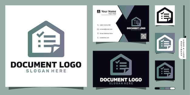 Elegant Document Emblem with Minimalist House Symbol | Jiffy Designs