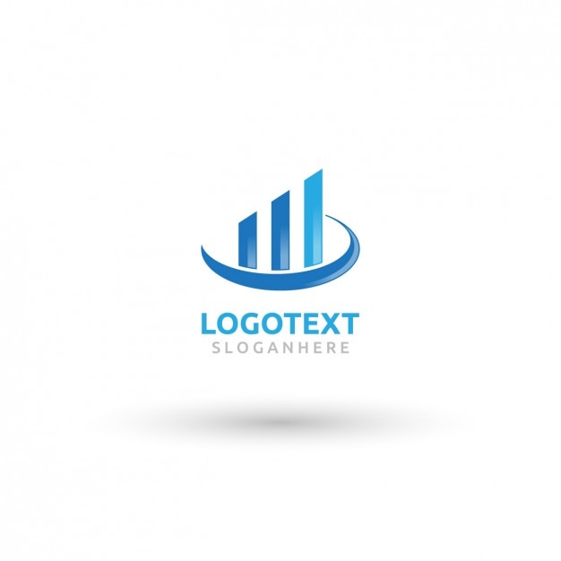 Blue Abstract Geometric Logo with Company Text Underneath | Jiffy Designs