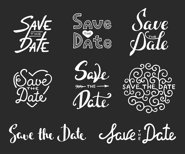 Elegant Typographic Collection of Save the Date Designs | Jiffy Designs