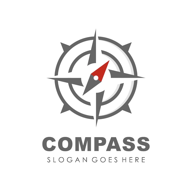 Compass Logo with Directional Arrows and Company Slogan | Jiffy Designs