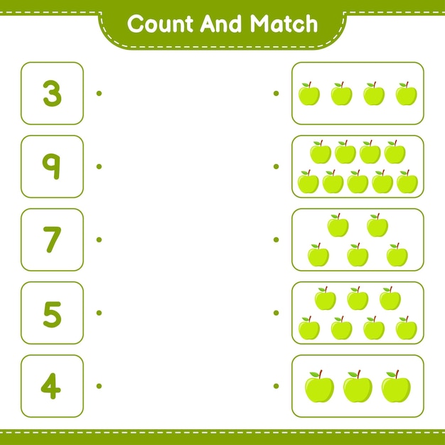Counting Apples: A Delightful Math Matching Game | Jiffy Designs