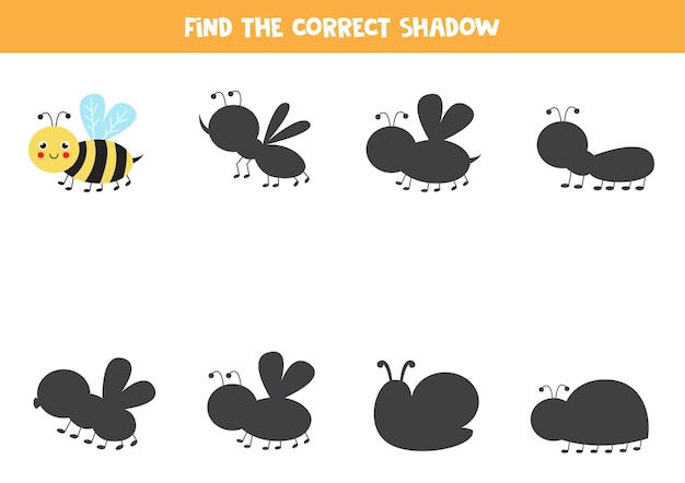 Adorable Insect Silhouettes: Match the Correct Shadows | Jiffy Designs