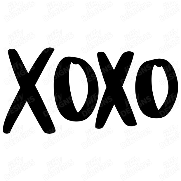 'XOXO' Bold Black Handwritten Text in Playful Brushstroke Style | Jiffy ...
