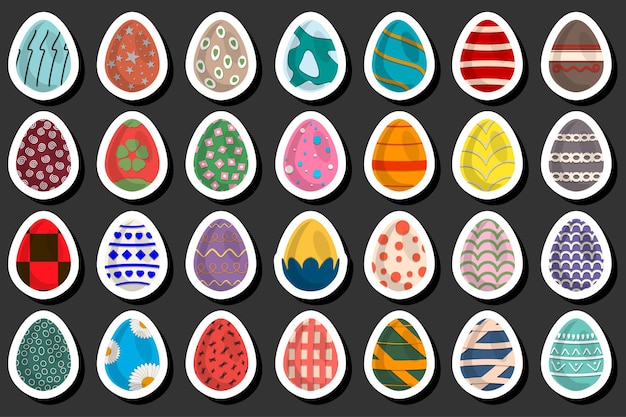 Vibrant Collection of Decorative Easter Egg Stickers | Jiffy Designs