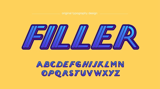 Vibrant Retro Typography Design 'FILLER' | Jiffy Designs