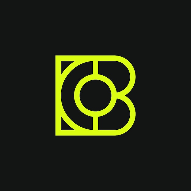 Striking Neon Green Letter B on Sleek Black Background | Jiffy Designs
