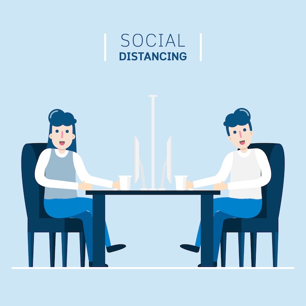 Two people maintaining safe distance while working together | Jiffy Designs