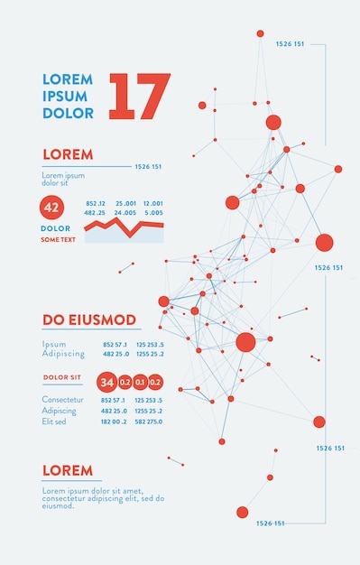 Vibrant Data Visualization with Scattered Dots and Informative Text ...