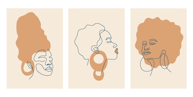 Minimalist Portraits of Stylized Female Faces | Jiffy Designs