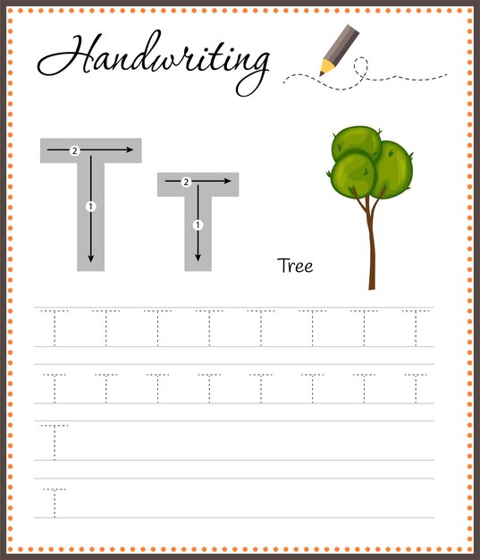 Handwriting Practice with Caliper and Tree Illustration | Jiffy Designs