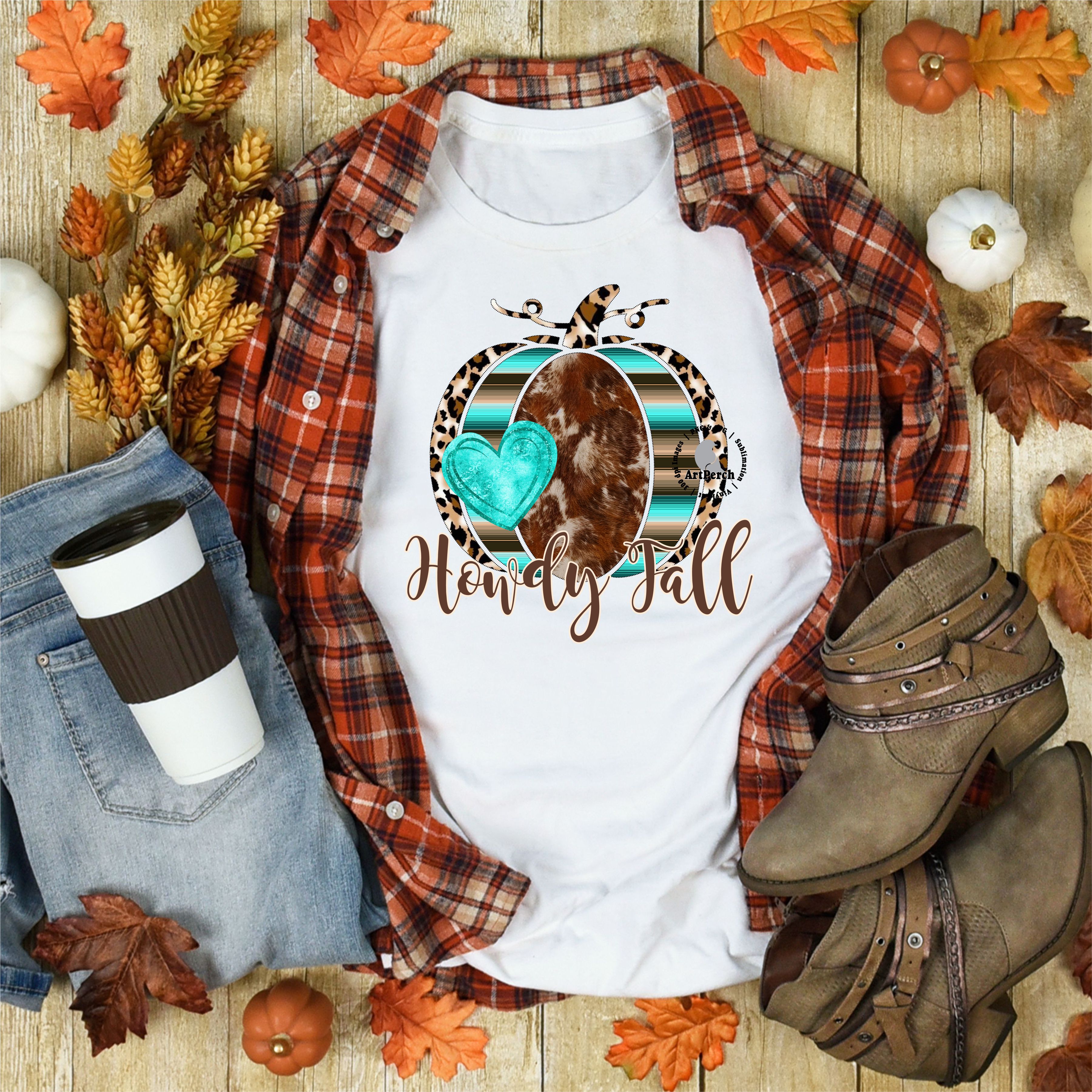 Howdy Fall PNG, Fall Western PNG, Western Pumpkin PNG, Ranch Shirt ...
