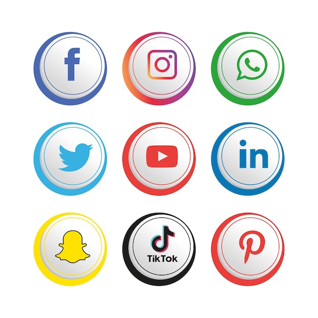 Vibrant Social Media Platform Icons in Circular Design | Jiffy Designs