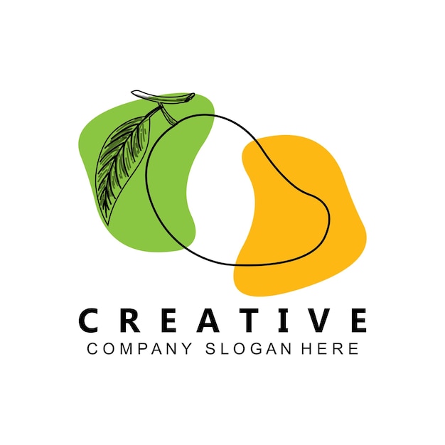 Vibrant Organic Fruit Emblem with Leaf Accents | Jiffy Designs