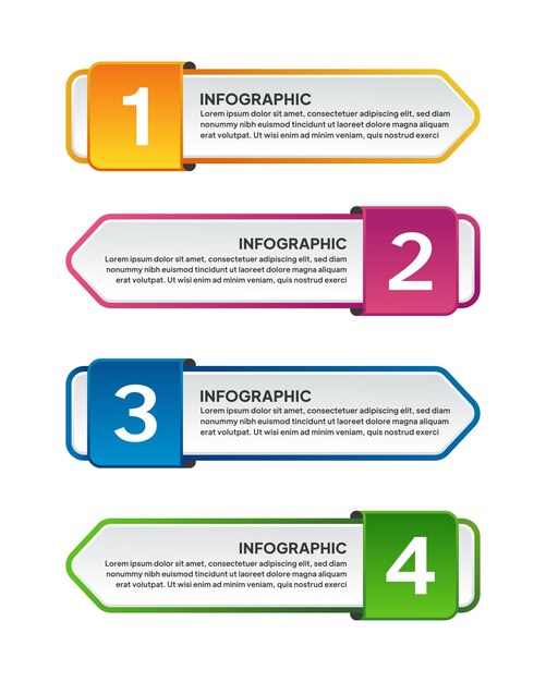 Colorful Infographic Banners with Numbered Sections | Jiffy Designs