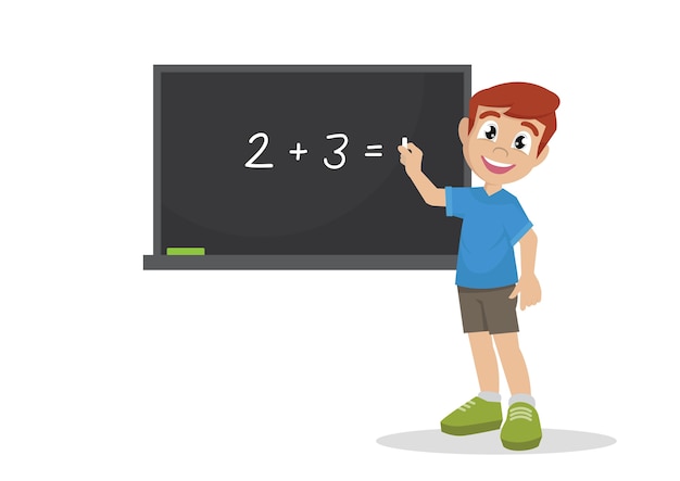 Young Student Solving Math Problem on Chalkboard | Jiffy Designs