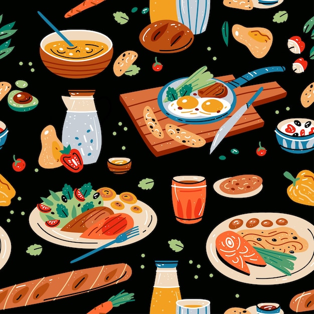 Vibrant Culinary Collage: A Feast for the Senses | Jiffy Designs