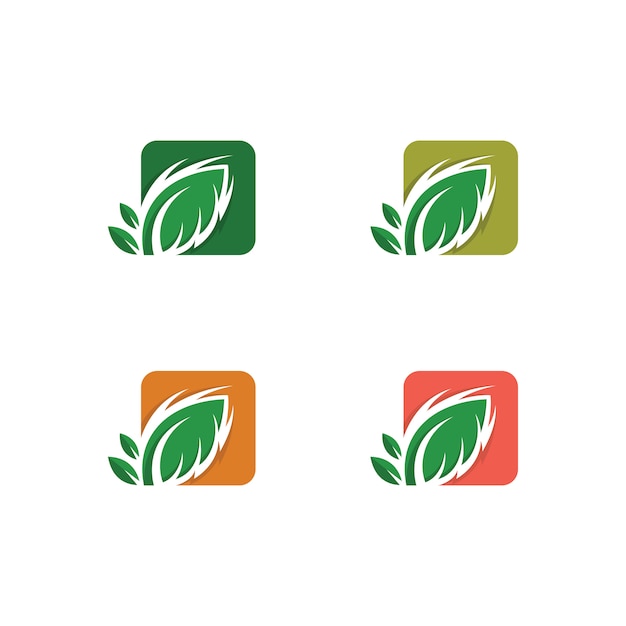 Vibrant Leaf Icons in Earthy Color Palette | Jiffy Designs