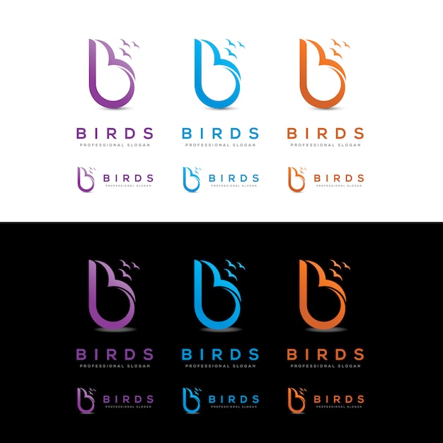 Vibrant Avian Symbols: Stylized Bird Logos in Striking Hues | Jiffy Designs