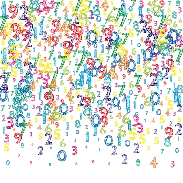 Vibrant Cascade of Playful Numeric Symbols and Shapes | Jiffy Designs