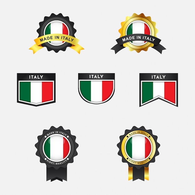 Vibrant Italian Insignia Collection with Patriotic Emblems | Jiffy Designs