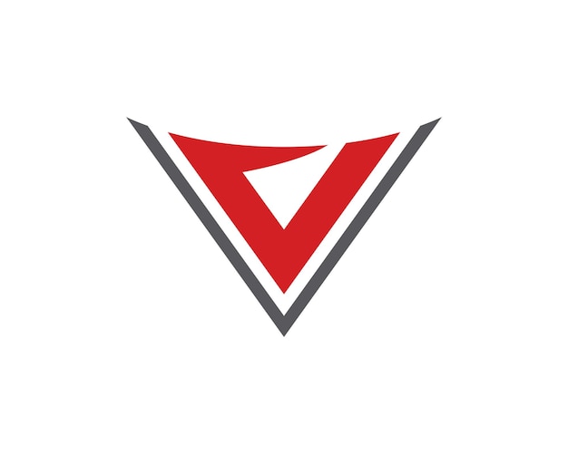 Bold Red and Gray Geometric Triangle Symbol | Jiffy Designs