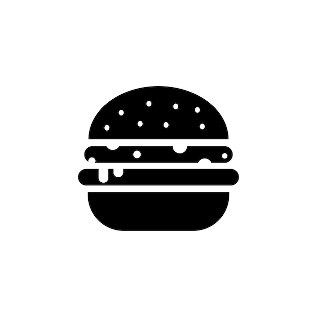 Minimalist Burger Icon with Dotted Design | Jiffy Designs