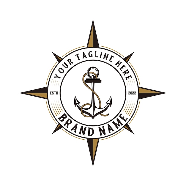 Nautical Compass and Anchor Logo for Maritime Brand | Jiffy Designs