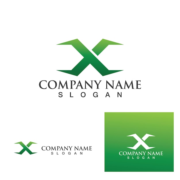 Versatile Green X Logo Design with Elegant Typeface | Jiffy Designs