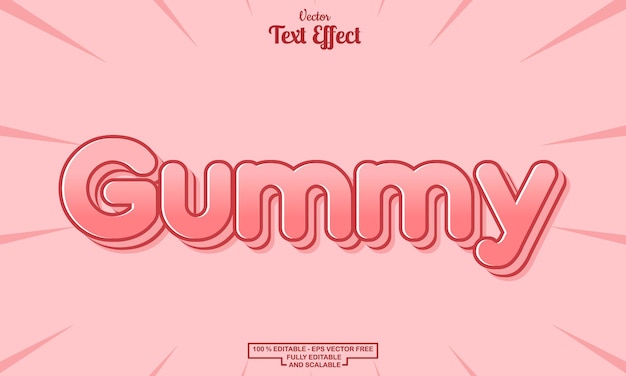 Vibrant Retro Gummy Text with Playful Shading Effects | Jiffy Designs