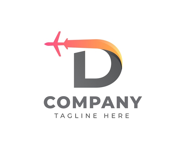 Vibrant Directional D Logo Design with Swoosh Arrow | Jiffy Designs