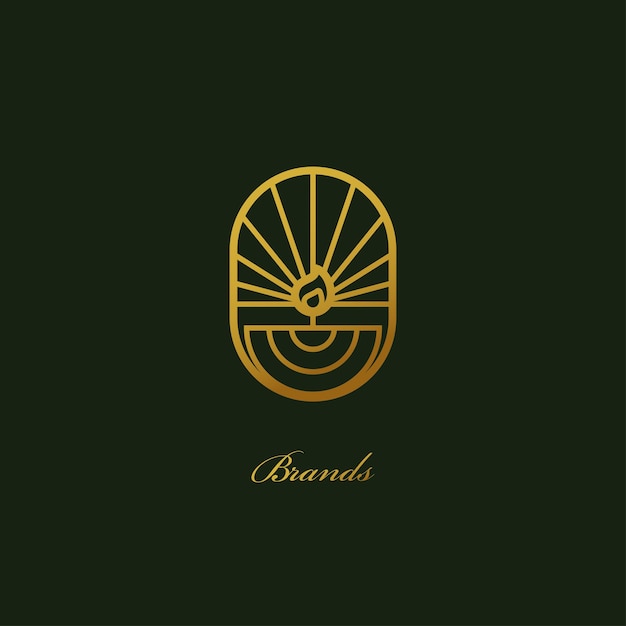 Elegant Radiant Sun Symbol in Refined Golden Hue | Jiffy Designs