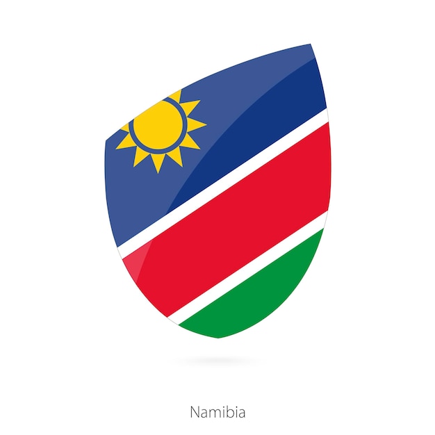 Vibrant Shield Emblem of Namibia's National Flag | Jiffy Designs