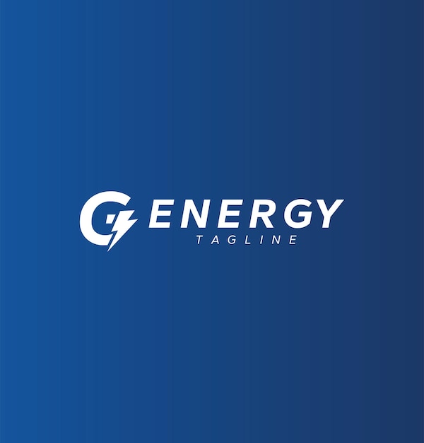 Bold Blue Energy Logo with Clean Typographic Tagline | Jiffy Designs