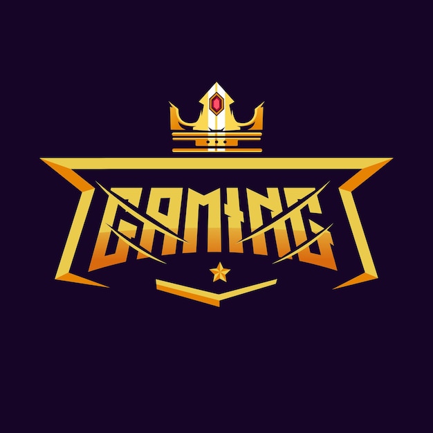 Regal Gaming Logo with Majestic Crown and Stars | Jiffy Designs